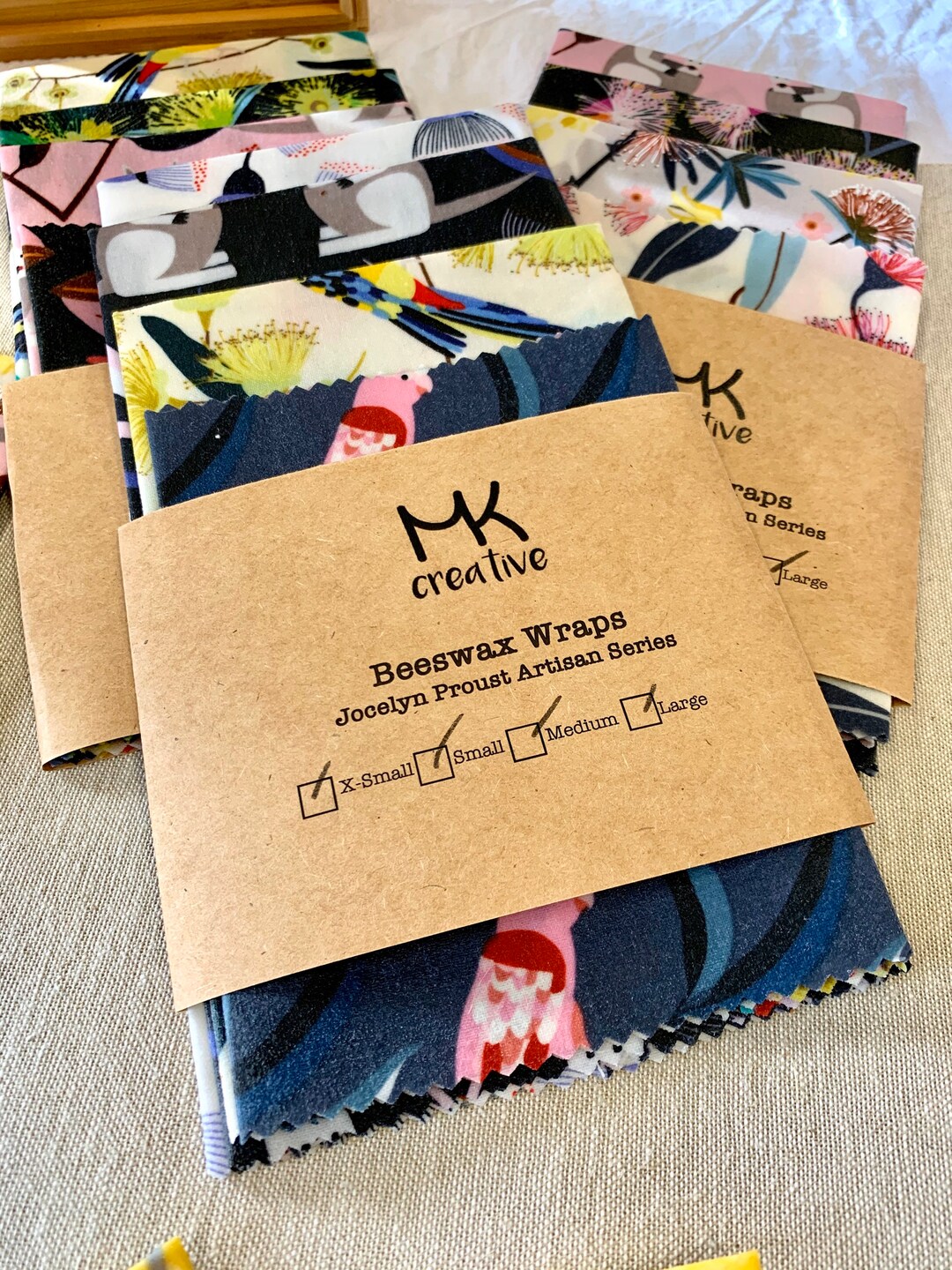 Beeswax Wraps 3 Pack jocelyn Proust Artisan Range - Etsy