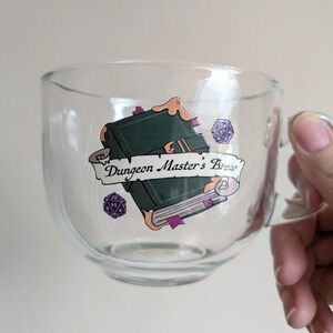 Dungeon Master D&D Glass Teacup | Dungeon Master's Brew Glass | Gift ...