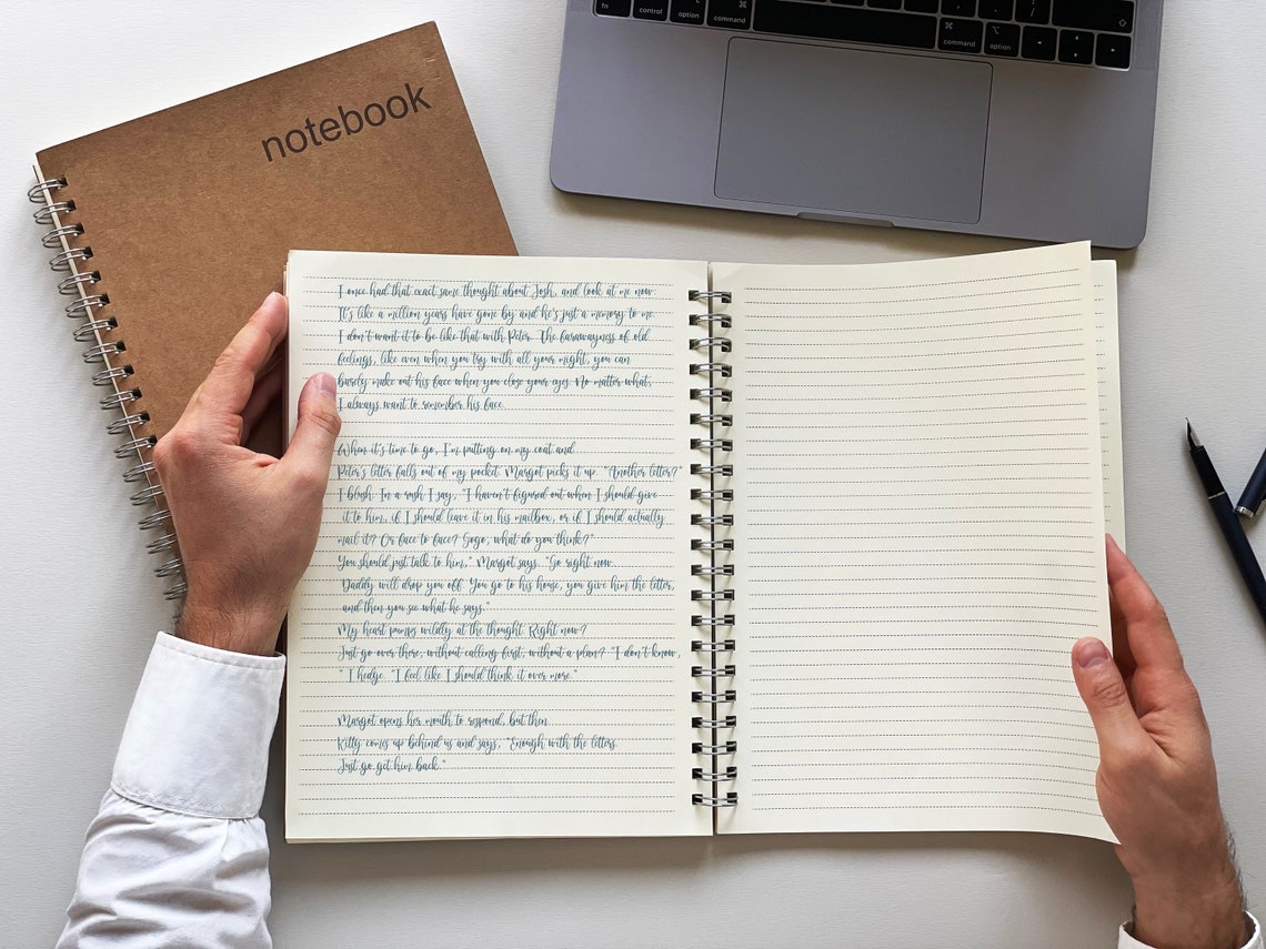 Le Vent Set of 2 A4 Large Spiral Notebooks (8.5"x11") - Wide Each 200 ...