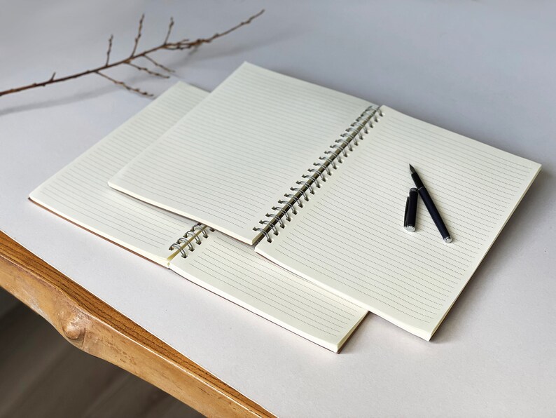 Le Vent Set of 2 A4 Large Spiral Notebooks (8.5"x11") - Wide Each 200 ...