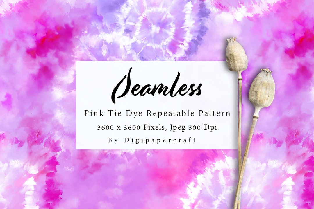 Seamless Pink Tie Dye Digital Paper, Pastel Pink Tie Dye, Shibori Paper ...