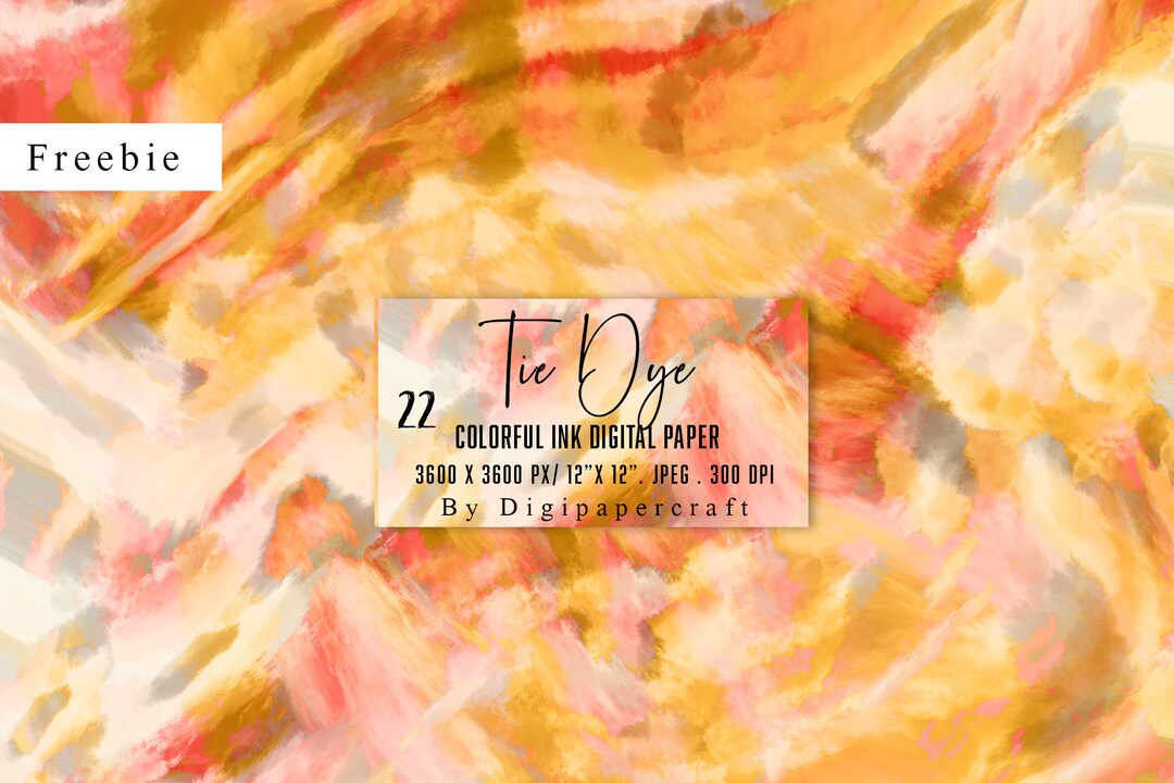 Freebie Tie Dye Digital Paper Colorful Ink Paper Digital - Etsy