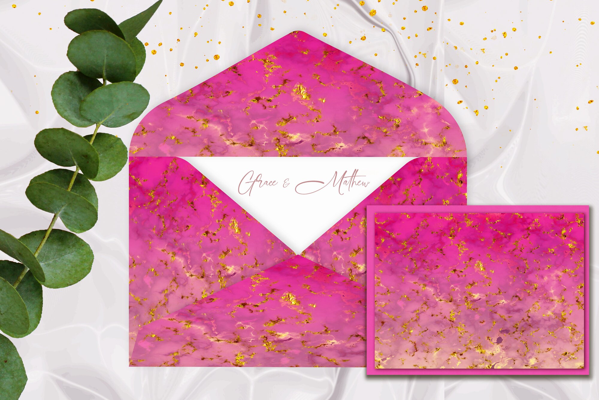 Pink and Gold Marble Digital Paper, Gold Foil Marble, Printable Marble ...