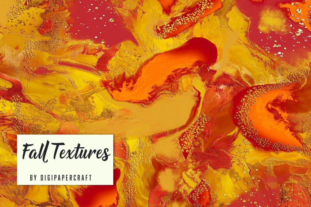 Fall Digital Paper, Digital Fall Textures, Fall Marbling Paper, Autumn ...