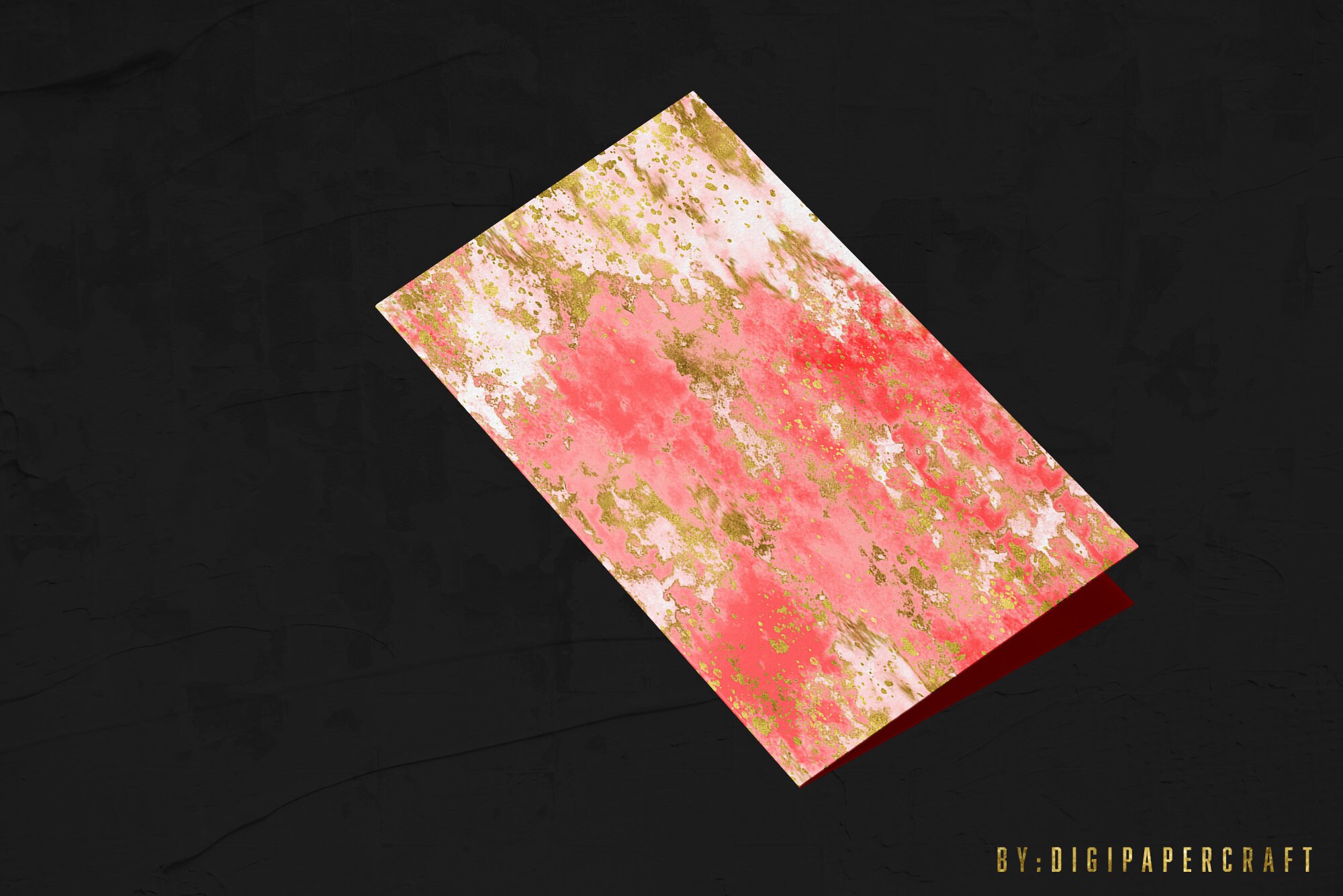 Red and Gold Watercolor Watercolor Digital Paper Ink and - Etsy