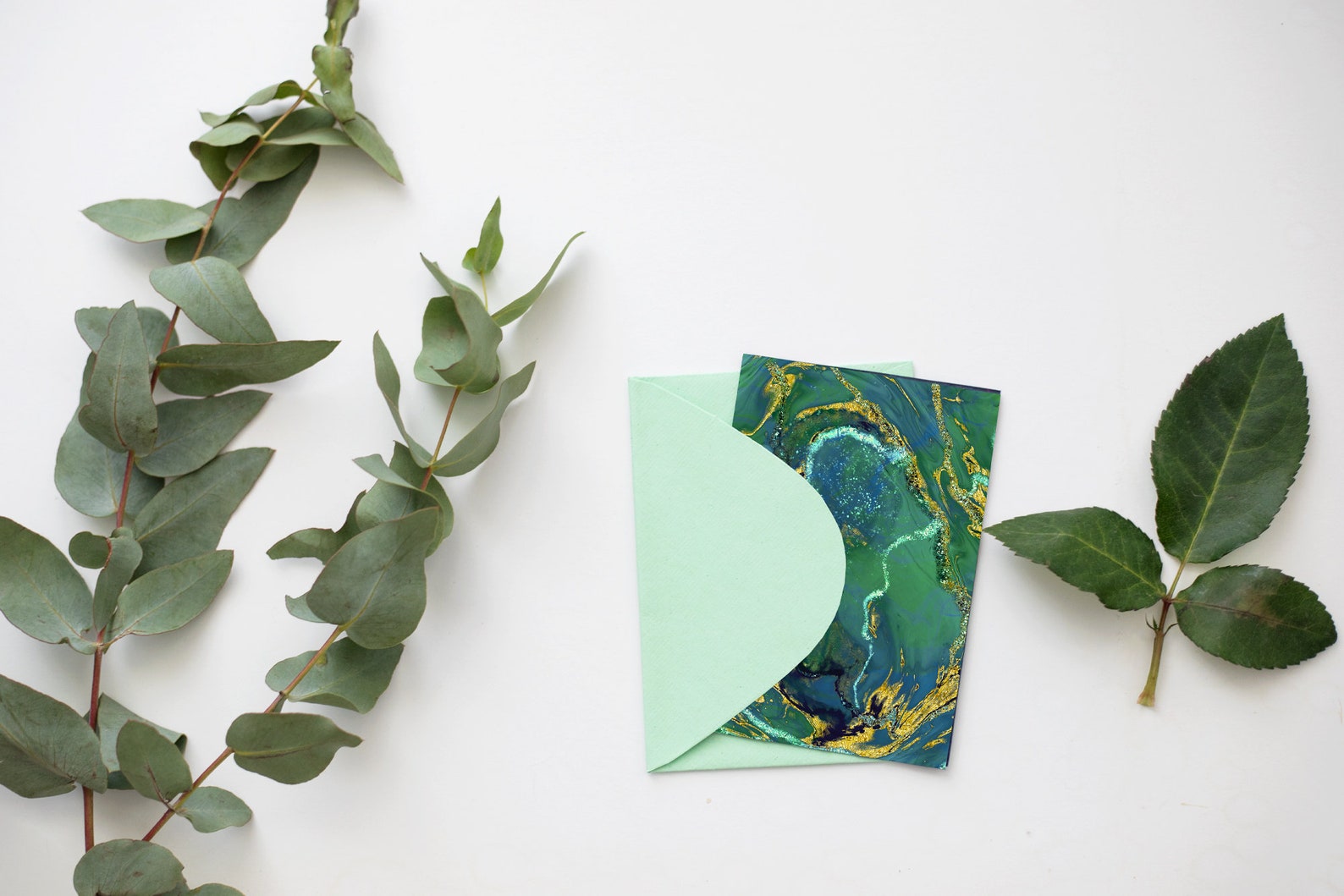 Emerald Gold Ink Digital Paper Alcohol Ink Paper Watercolor - Etsy