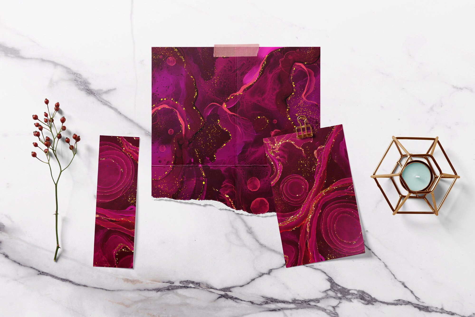 Alcohol Ink Clipart Borders Burgundy Alcohol Ink Png | Etsy