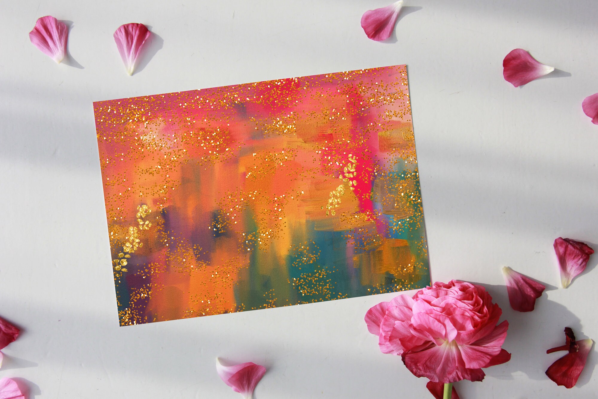 Gold Acrylic Abstract Painting Gold Abstract Digital Paper - Etsy