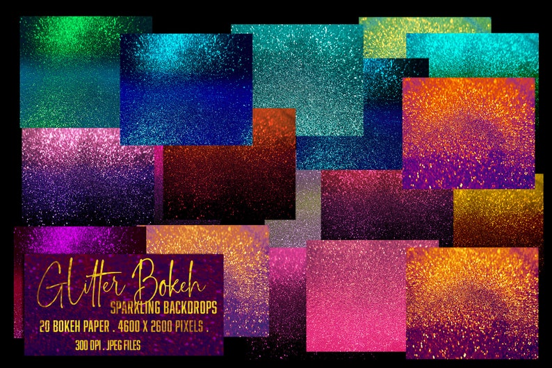 Glitter Bokeh Digital Paper Gold Bokeh Backgrounds Bokeh - Etsy