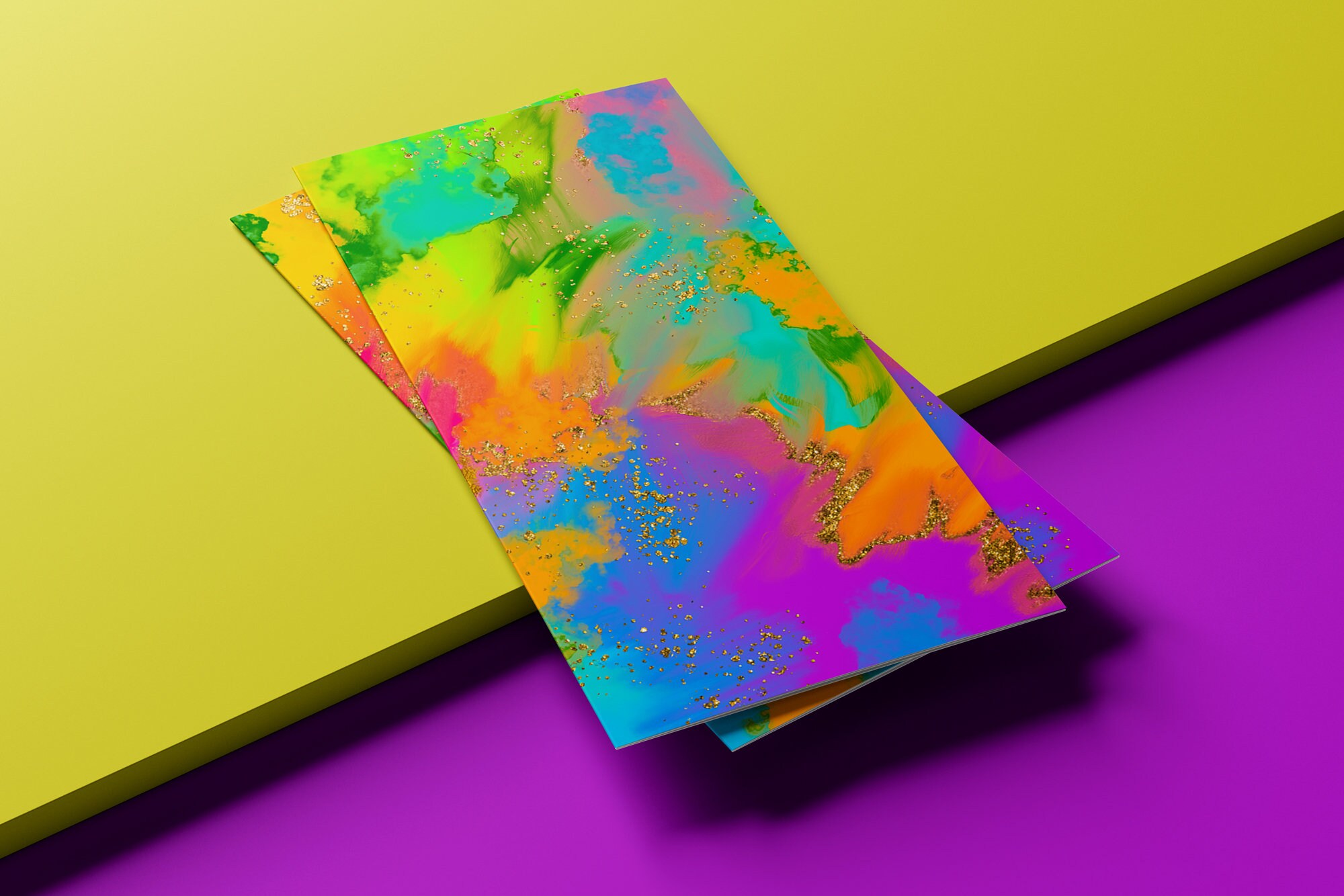 Rainbow Marbling Digital Paper Colorful Marble Acrylic Pour - Etsy