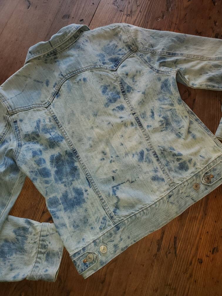 Womens M Acid Wash Denim Jacket - Etsy