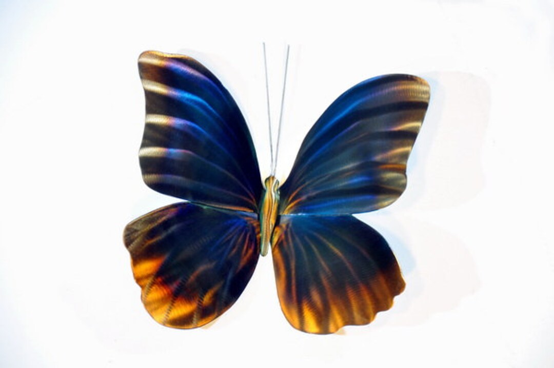 Blue Morpho Butterfly Single Contemporary Metal Wall Decor - Etsy