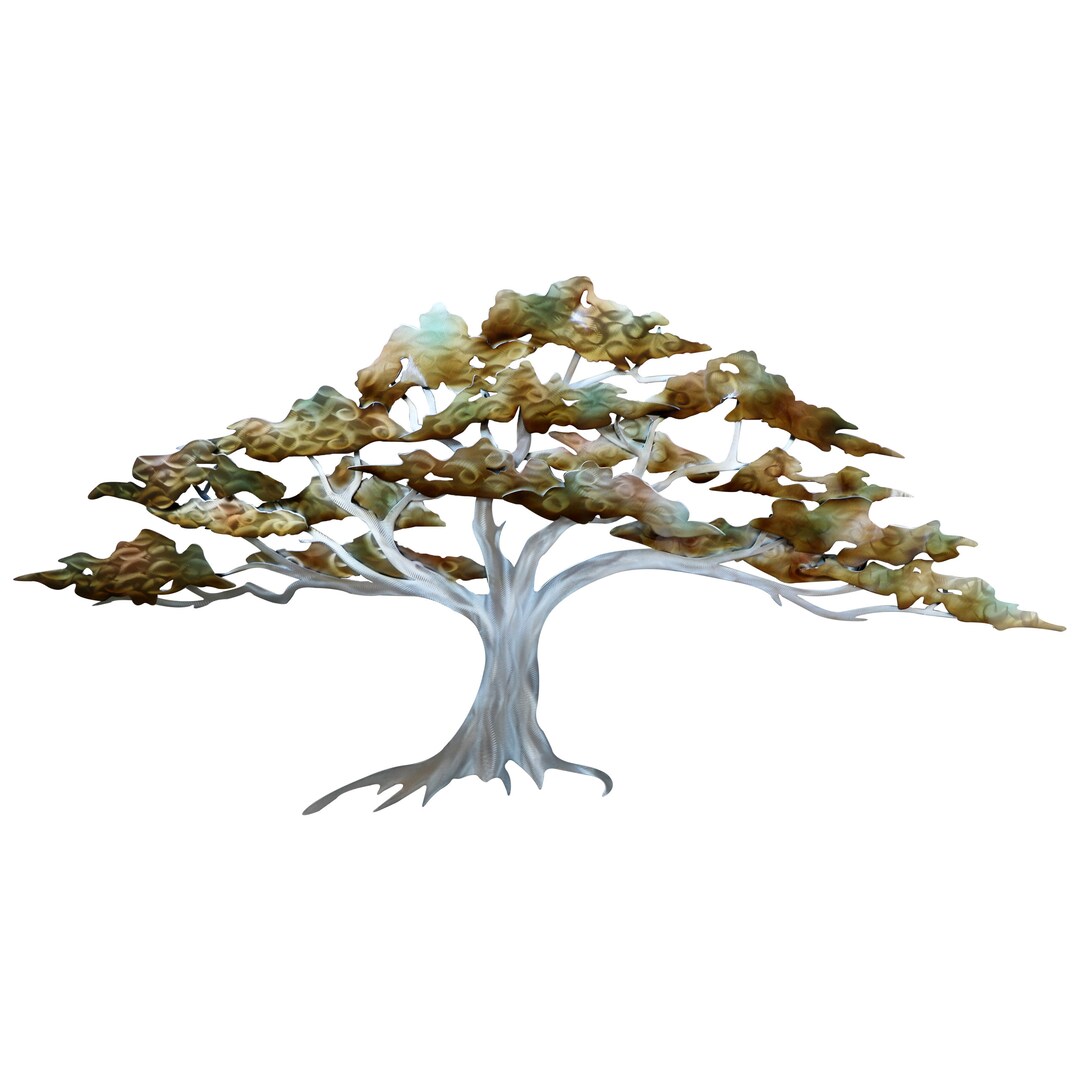 Oak Tree Botanical Contemporary Metal Wall Decor - Etsy