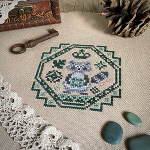 Little Raccoon Cross Stitch Pattern, Easy Counted Cross Stitch Chart ...