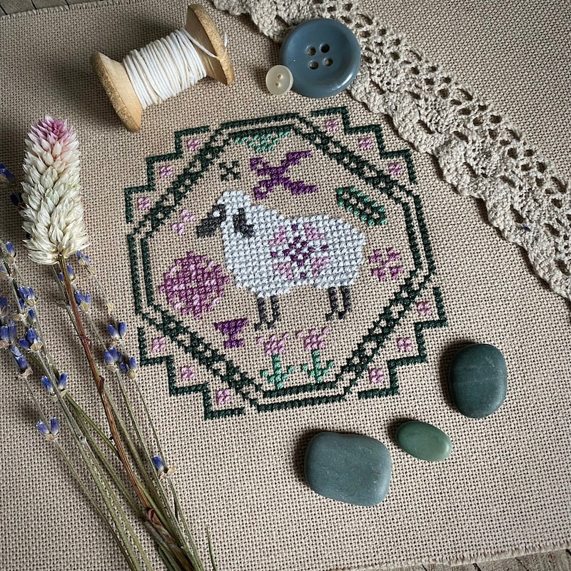 Cross Stitch Sheep - Etsy