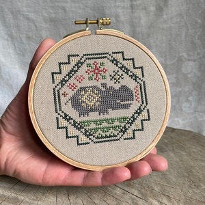 Little Hippo Cross Stitch Pattern, Easy Counted Cross Stitch Chart, Tiny Quaker Children's Cross ...