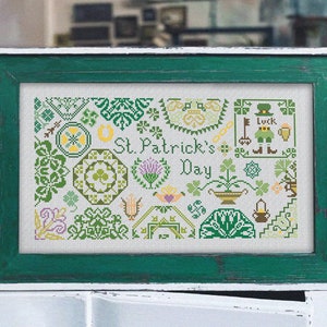 Mini Quaker Sampler St. Patrick's Day Cross Stitch Pattern, Cross ...