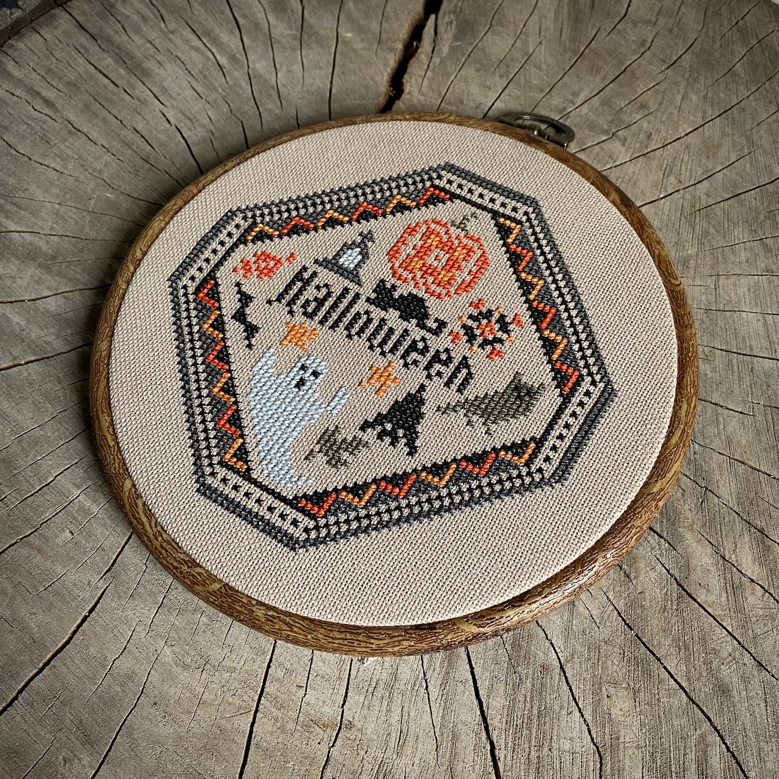 Halloween Mini Quaker Sampler Cross Stitch Pattern, X Stitch Chart ...