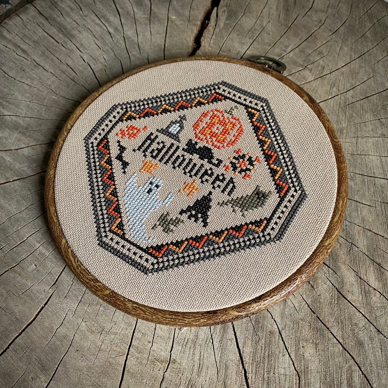 Halloween Mini Quaker Sampler Cross Stitch Pattern, X Stitch Chart ...