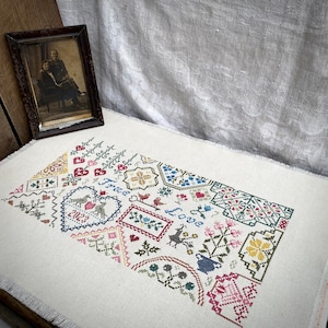 True Love Mini Quaker Sampler Cross Stitch Pattern, Easy Counted Cross ...