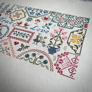 True Love Mini Quaker Sampler Cross Stitch Pattern, Easy Counted Cross ...