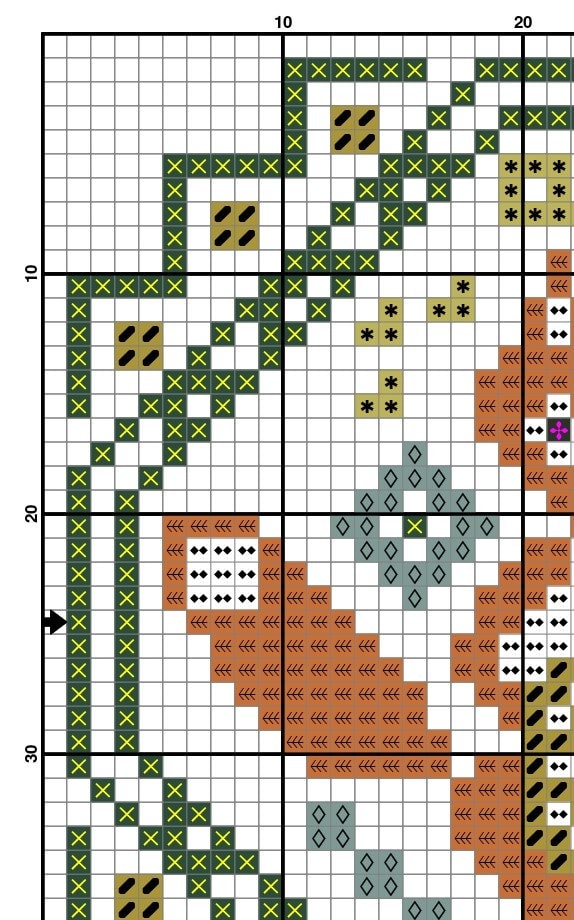 Little Fox Cross Stitch Pattern, X Stitch Chart, Tiny Quaker Xstitch ...