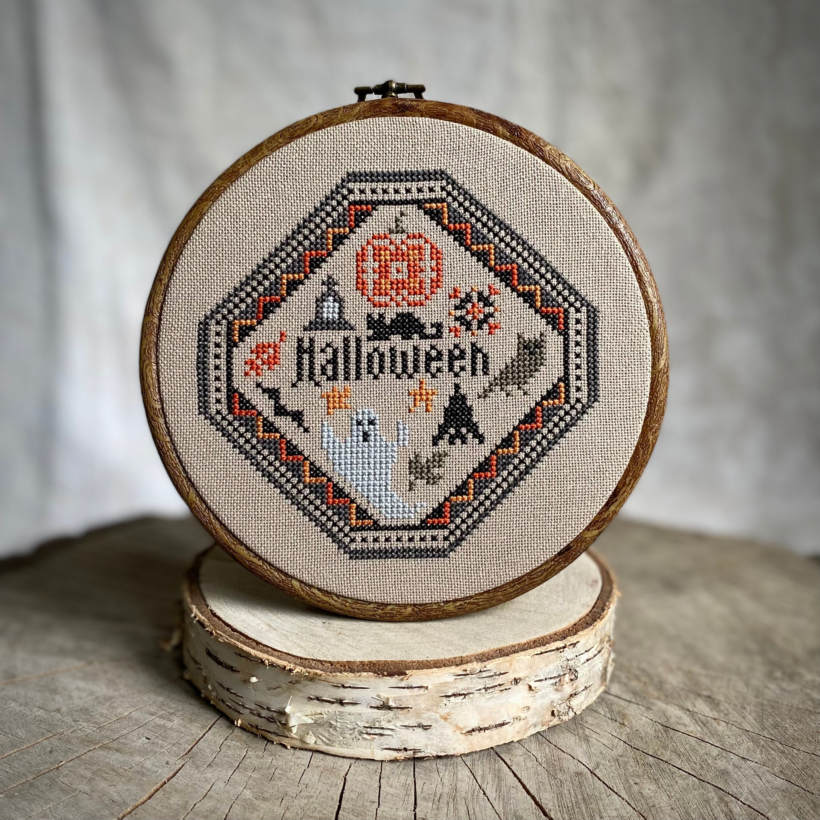 Halloween Mini Quaker Sampler Cross Stitch Pattern, X Stitch Chart ...