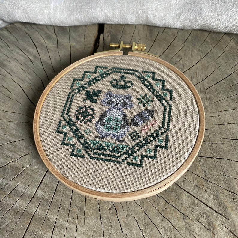 Little Raccoon Cross Stitch Pattern Easy Counted Cross Stitch - Etsy