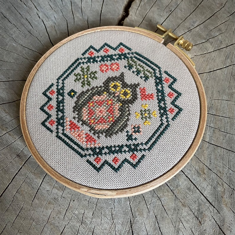 Little Owl Cross Stitch Pattern Easy Counted Cross Stitch - Etsy