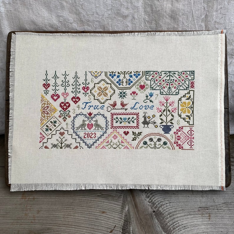 True Love Mini Quaker Sampler Cross Stitch Pattern Easy - Etsy