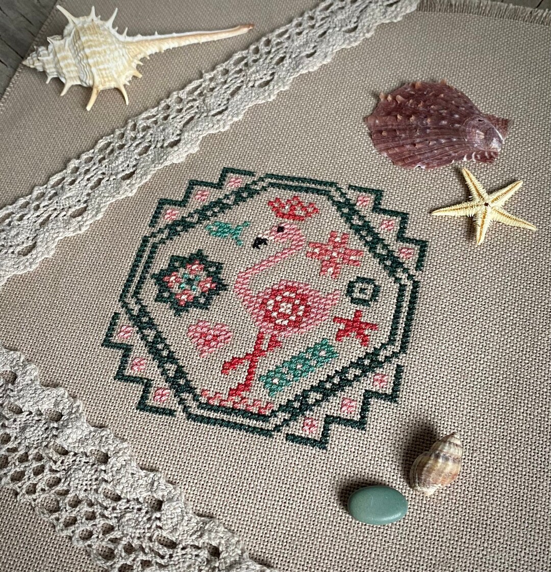 Little Flamingo Cross Stitch Pattern, Easy Counted Cross Stitch Chart ...