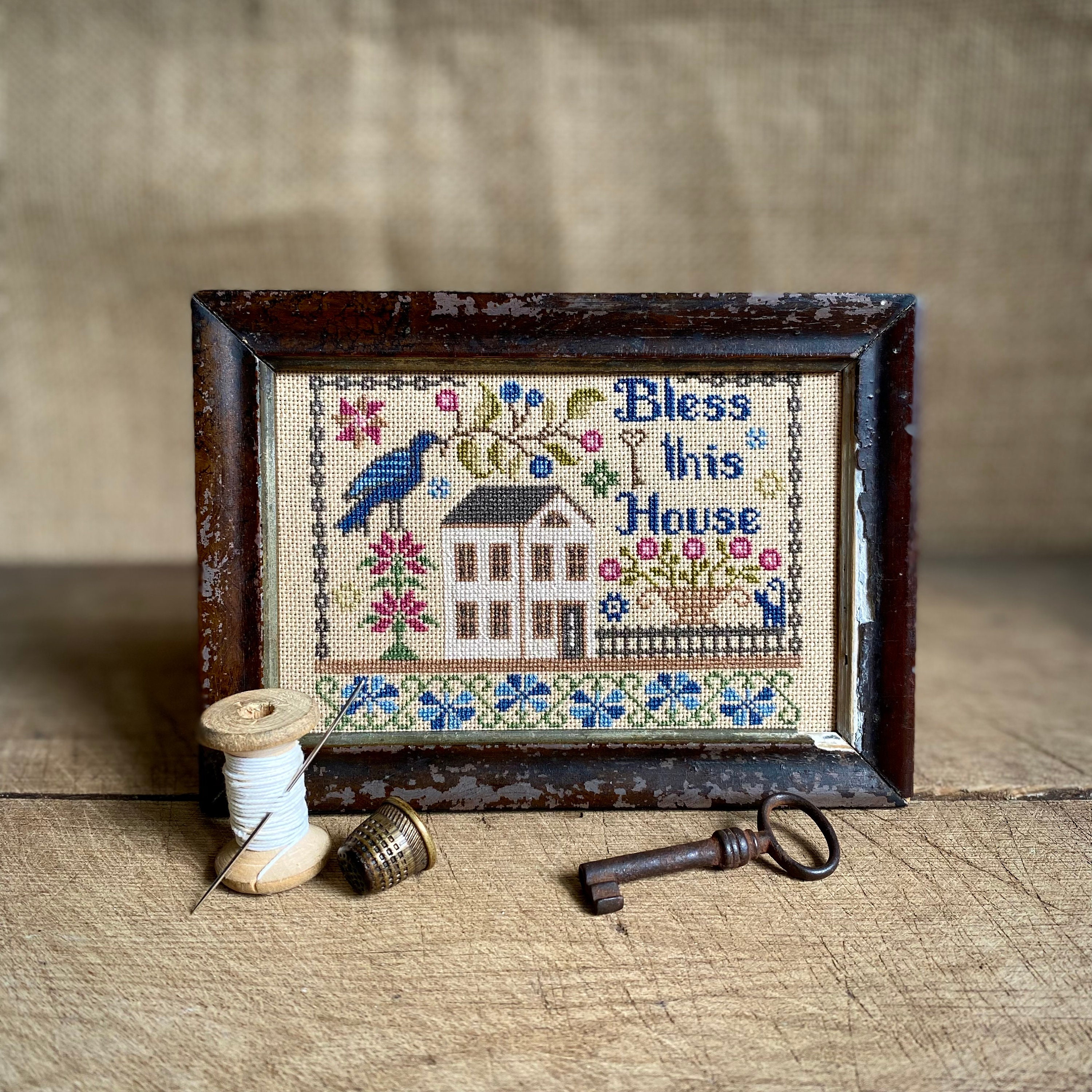 Bless This House Cross Stitch Pattern, X Stitch Chart, Mini Sampler ...