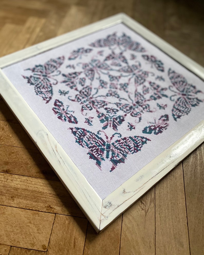 Butterflies Sampler Cross Stitch Pattern Easy Counted Cross - Etsy