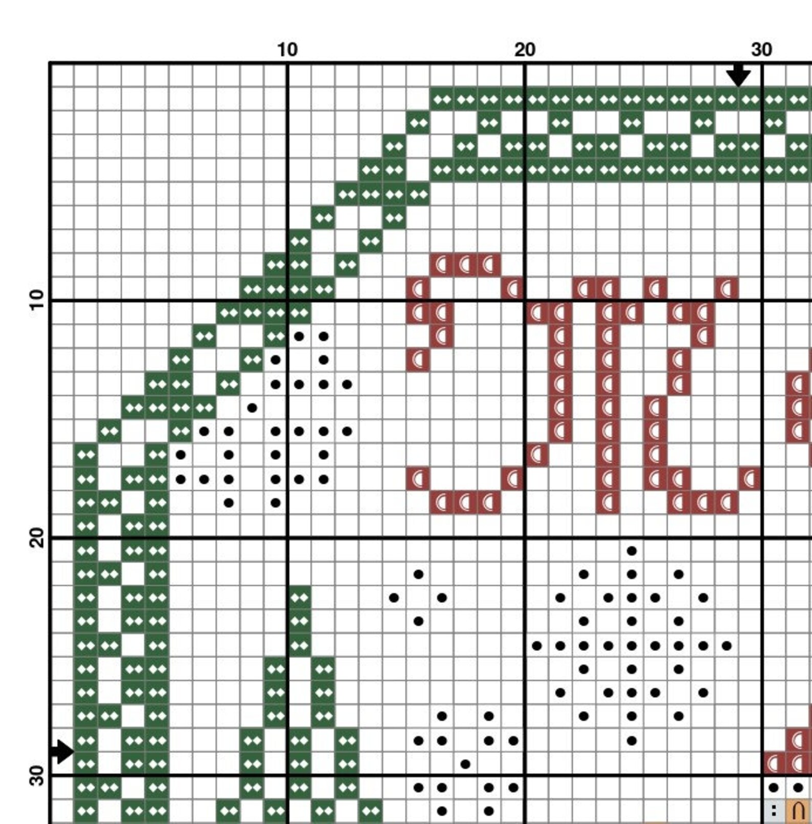 Merry Christmas Tiny Quaker Sampler Cross Stitch Pattern, Cross Stitch ...