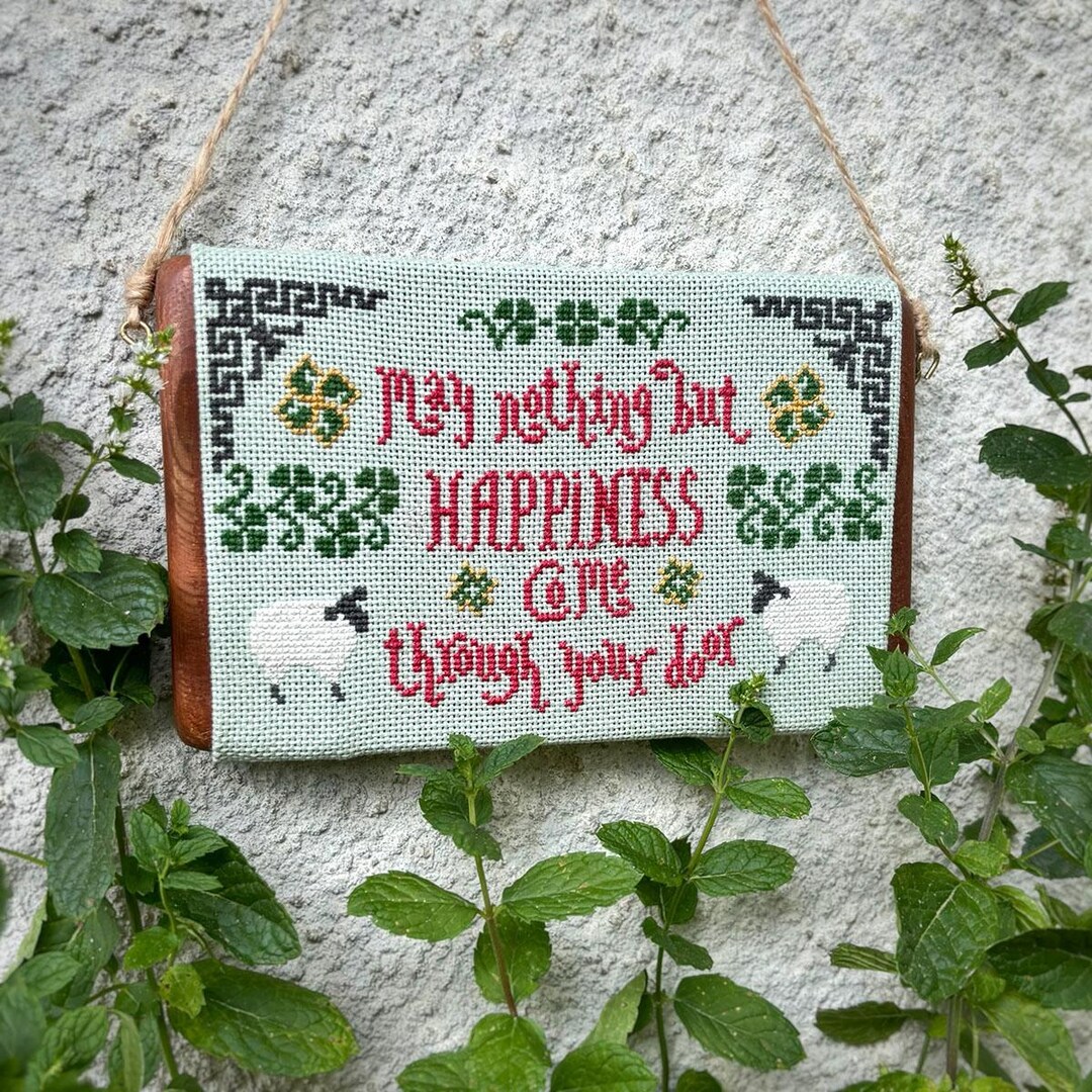 Irish Blessing Sampler Cross Stitch Pattern, Sheep & Clover Xstitch ...
