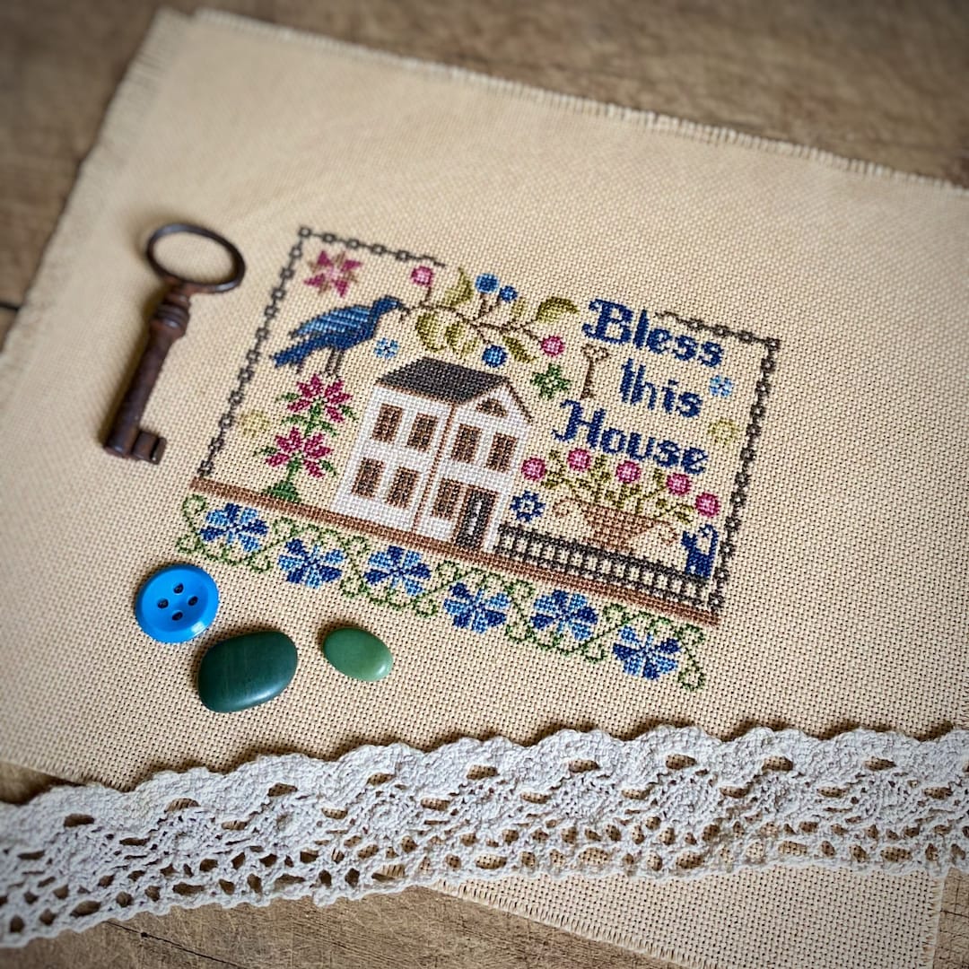 Bless This House Cross Stitch Pattern, X Stitch Chart, Mini Sampler ...