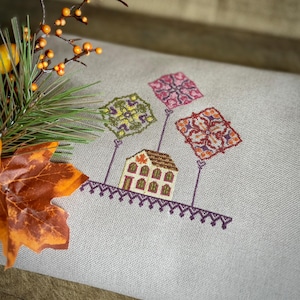 Autumn House Sampler Cross Stitch Pattern, Counted X Stitch Chart ...