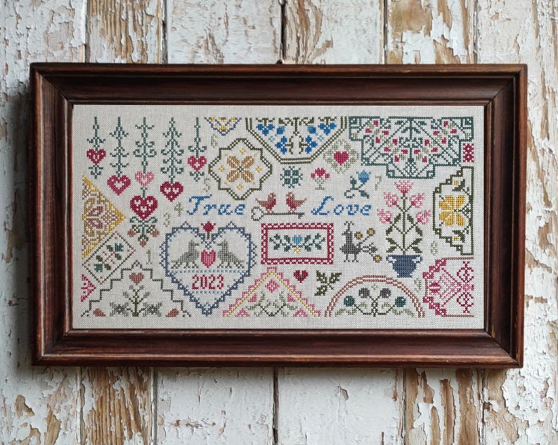 True Love Mini Quaker Sampler Cross Stitch Pattern Easy - Etsy
