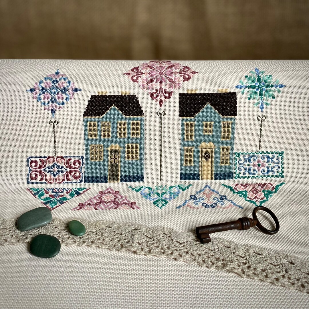 Little Neighborhood Sampler Cross Stitch Pattern, X Stitch Chart ...
