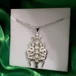 Danbala Wedo | Haitian Vodou Vèvè Necklace | Damballah & Ayida Wedo ...