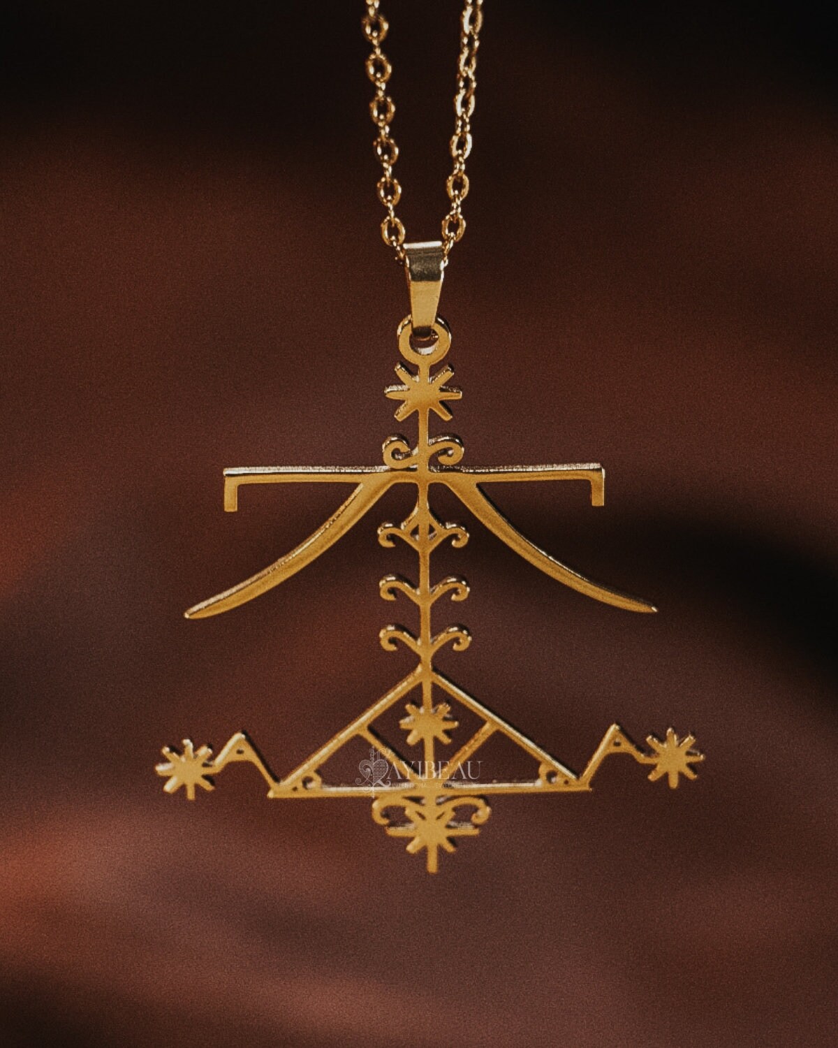 Feray Aleman | Haitian Vodou Vèvè Necklace | Ogou Feray, Ogou Feraille ...