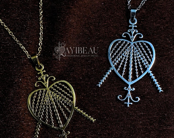 Pre-order* | Èzili Mapyang | Haitian Vodou Vèvè Necklace | Erzulie ...