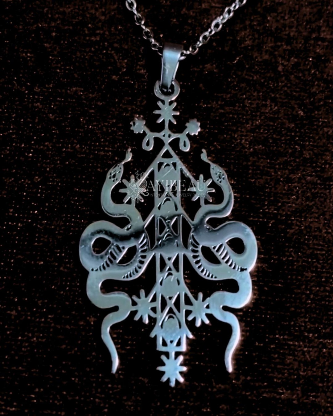 Danbala Wedo | Haitian Vodou Vèvè Necklace | Damballah & Ayida Wedo ...