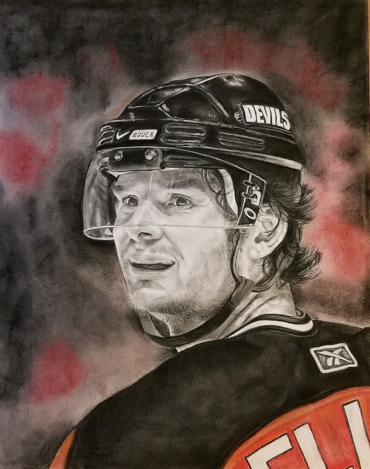Patrik Elias, NJ Devils, Limited Edition Print of Artist's Art Work (signed and Numbered by ...