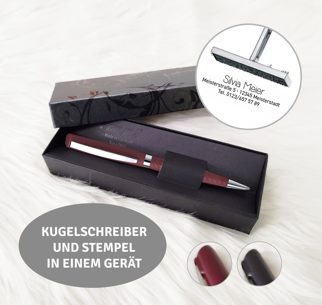 Biro With Integrated Stamp / Anniversary Present - Etsy