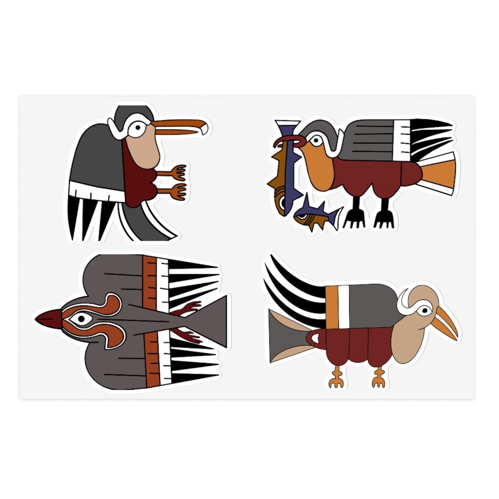 Inca Tern Nazca Peru Ancient Art Sticker Sheets Peruvian Birds Bird ...