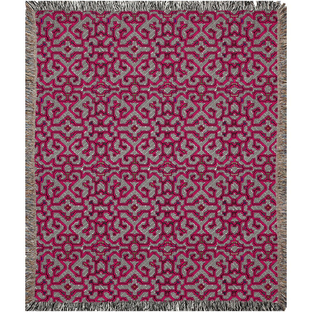 Red Shipibo Conibo lanzar manta Shipibo Conibo tela algodón tejido ...