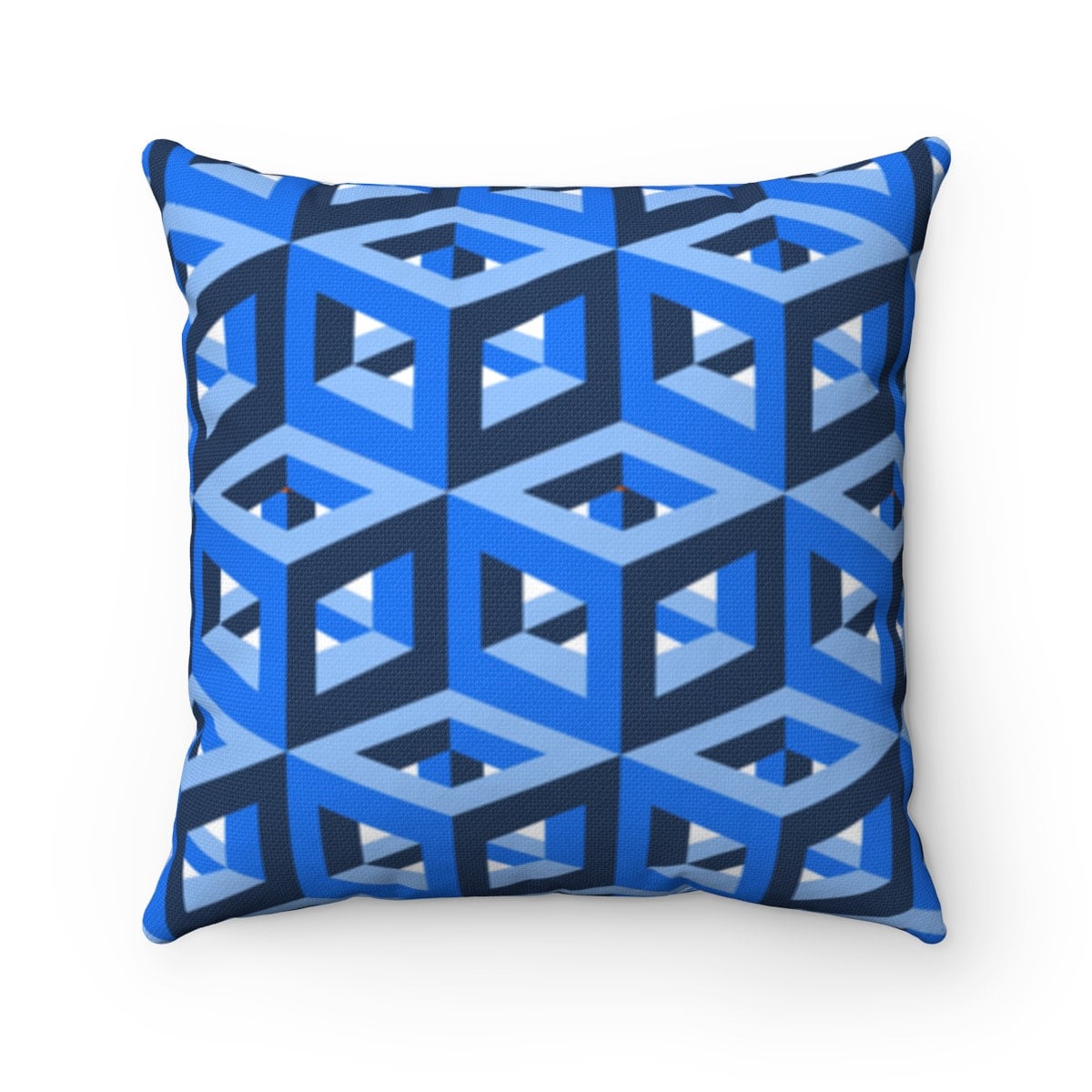 3d Cube Throw Pillow, Optical Illusion Geometric Spun Polyester Square ...