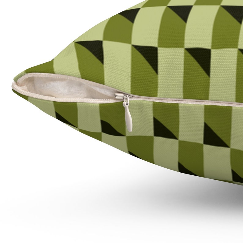 Spun Polyester Square Pillow With Rectangle Box 3D Geometric Design - Etsy