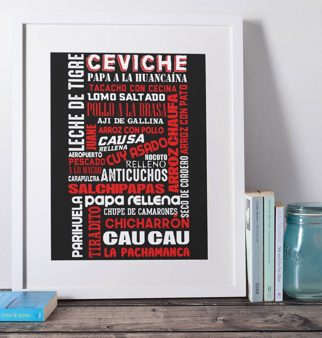 Peruvian Food Poster Peru Foodie Latin Kitchen Posters Ceviche Lomo ...